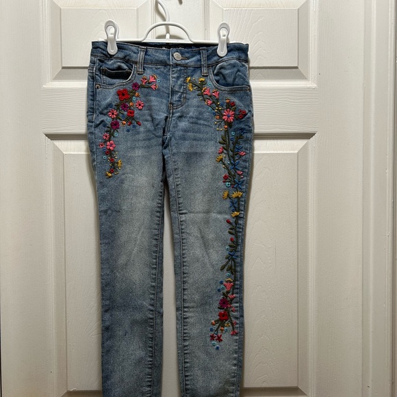 Cherokee | Bottoms | Cherokee Girls Jeans With Flower Design | Poshmark